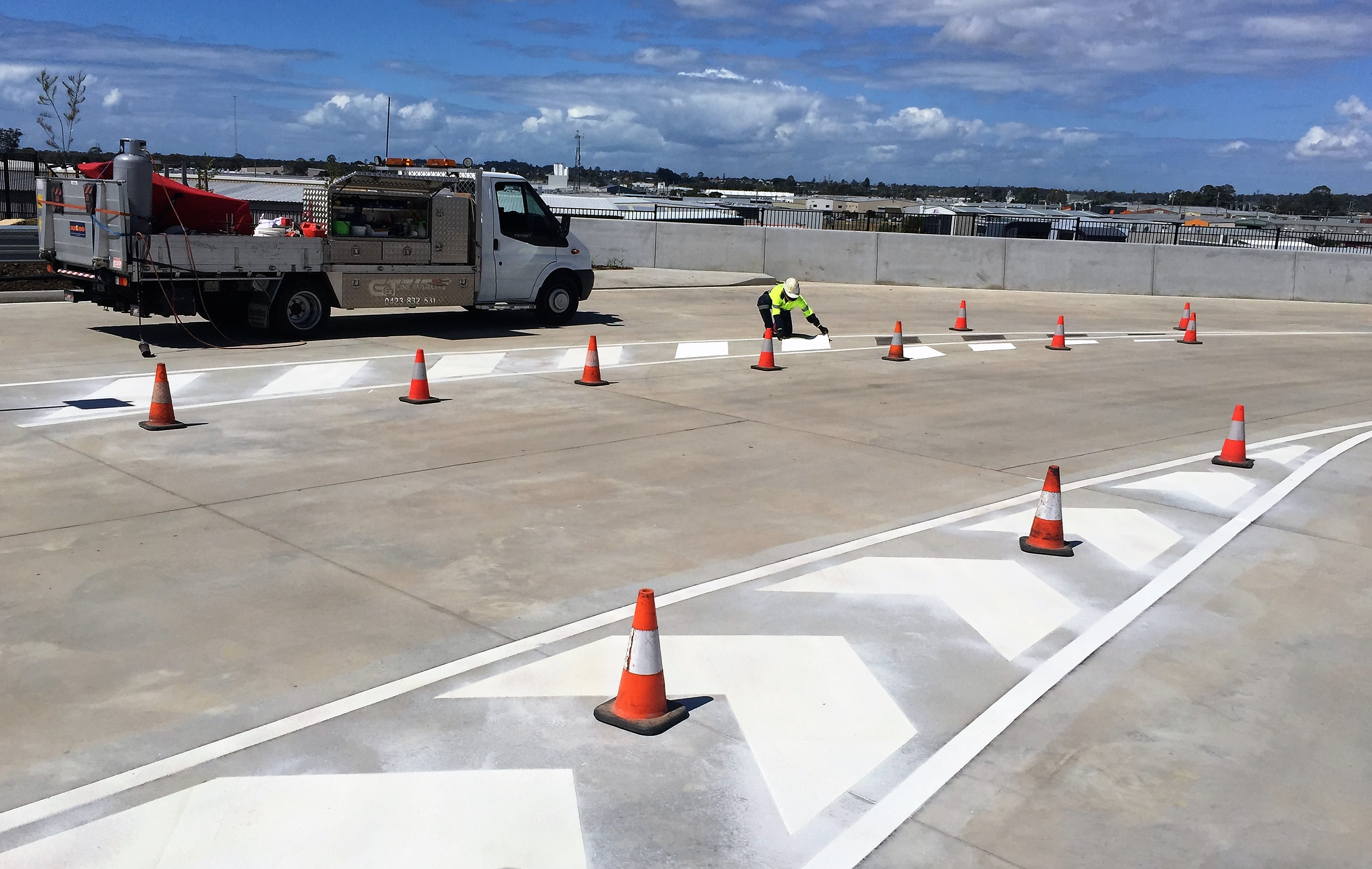 Our Road Marking Services Include Preformed Thermoplastic Signs